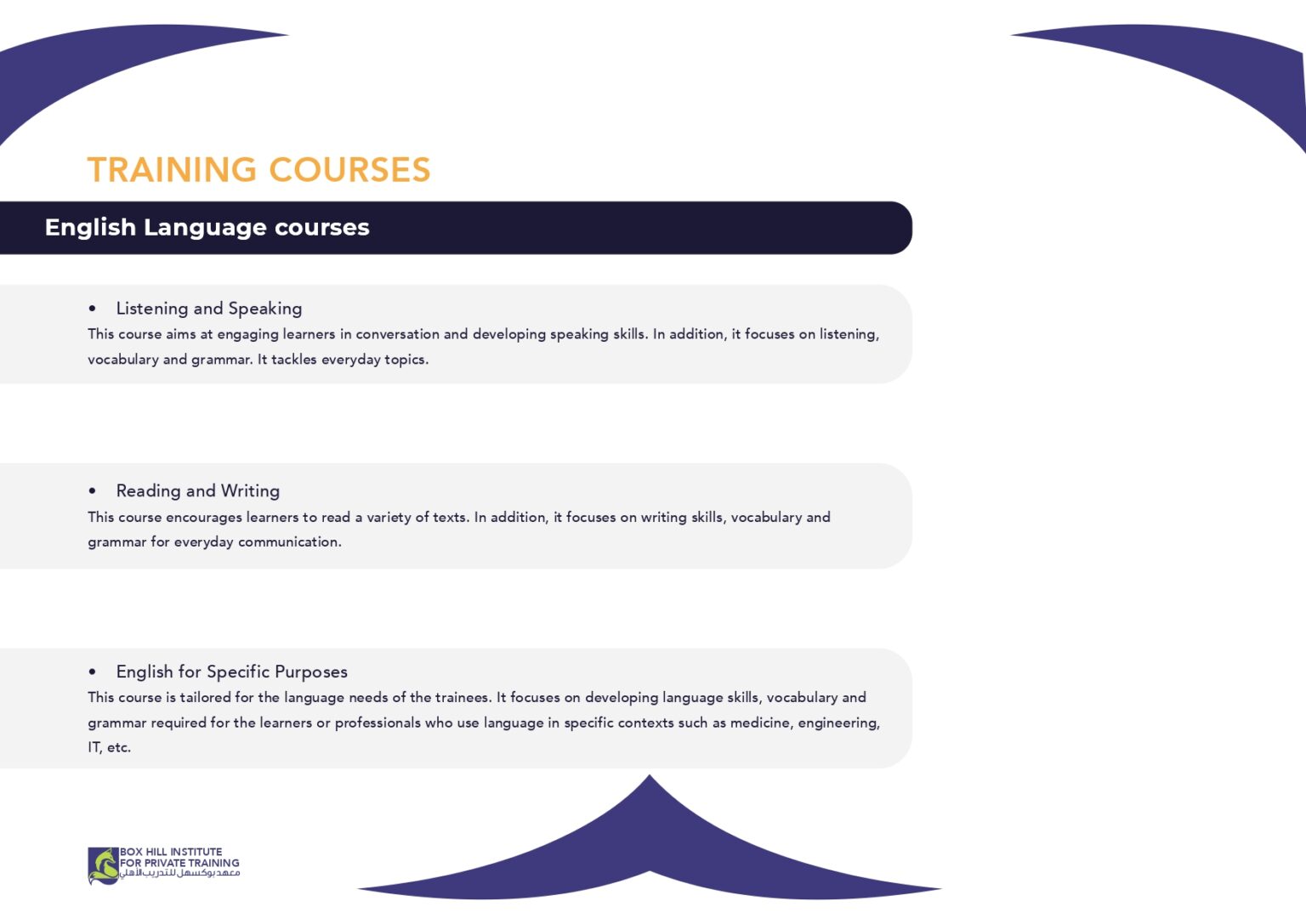 BOX HILL INSTITUTE COURSES – Box Hill College